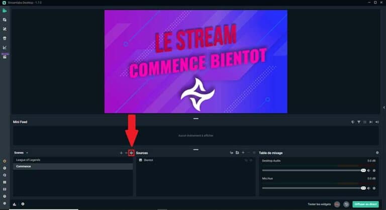 Créer une transition de scène sur Streamlabs obs